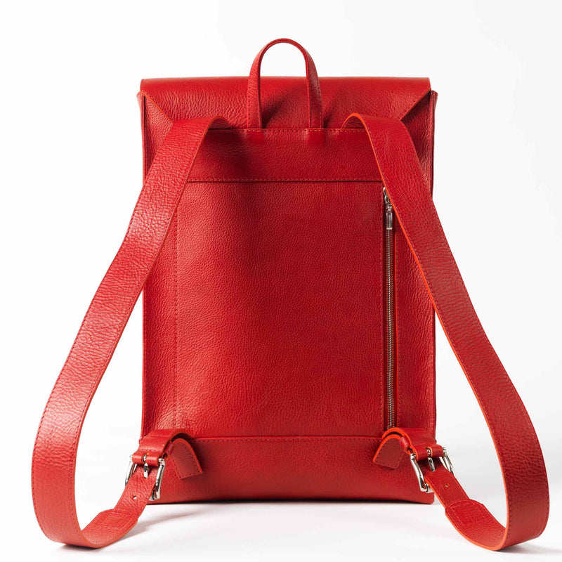 Holden Leather Laptop Backpack Red - Holden Leathergoods
