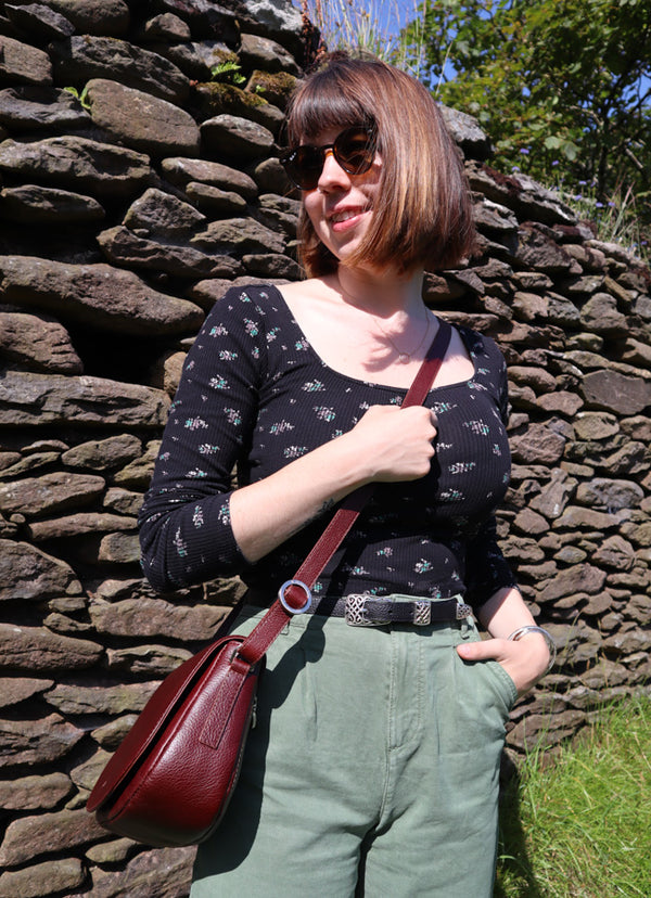 Holden Gallarus Celtic Belt Burgundy - Holden Leathergoods